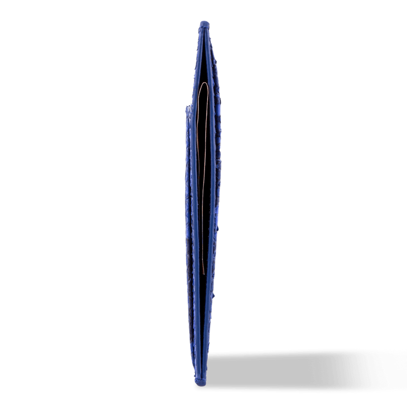 Royal Kartenetui Pythonleder Blau